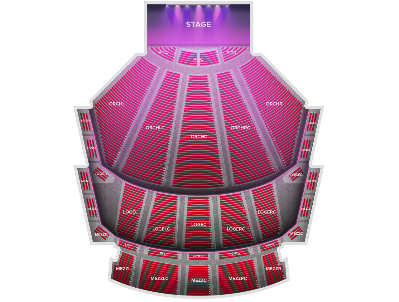 Zarkana Seating Chart
